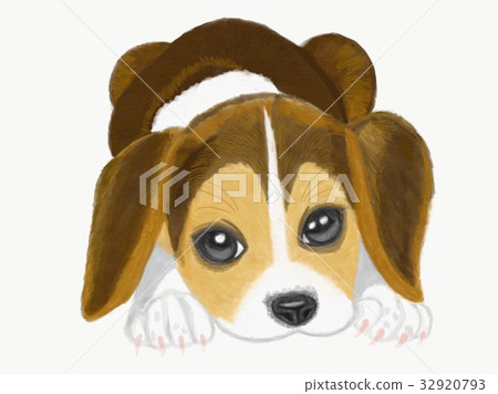 Beagle dog bored without anyone playing - Stock Illustration [32920793 ...