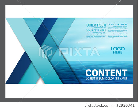 Seascape presentation layout design template - Stock Illustration ...