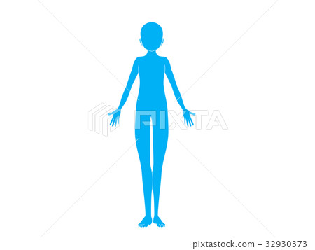 Human body (blue) - Stock Illustration [32930373] - PIXTA