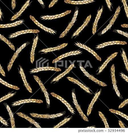 Watercolor malt pattern - Stock Illustration [32934496] - PIXTA
