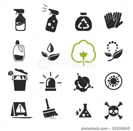 Cleaning with chemicals icon concept. - Stock Illustration [32938043 ...