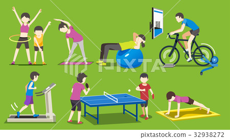 General home exercise element. - Stock Illustration [32938272] - PIXTA