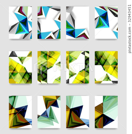 Minimal vector covers background set - Stock Illustration [32943451 ...