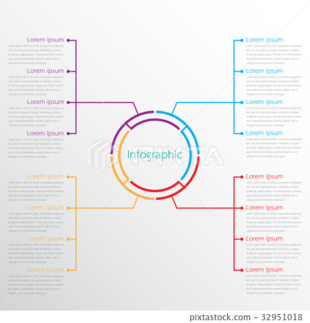 The infographic details for the report. 4 topic. - Stock Illustration ...