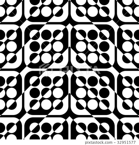 Seamless Circle and Square Pattern - Stock Illustration [32951577] - PIXTA