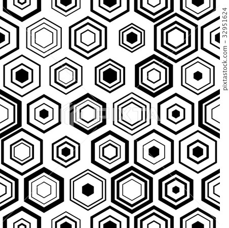 Seamless Hexagon Pattern - Stock Illustration [32951624] - PIXTA
