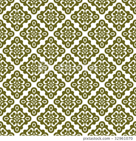 Khaki Abstract Damask Pattern Backdrop. Vector. - Stock Illustration ...