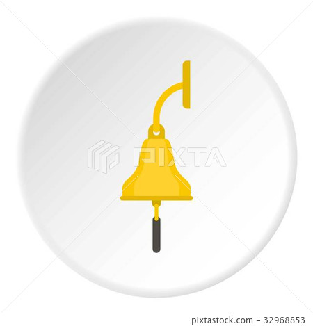 Golden ship bell icon circle - Stock Illustration [32968853] - PIXTA