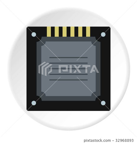Modern multicore CPU icon circle-插圖素材 [32968893] - PIXTA圖庫