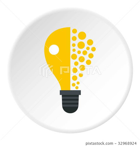 Light bulb icon circle - Stock Illustration [32968924] - PIXTA