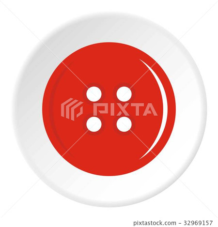 Red sewing button icon circle - Stock Illustration [32969157] - PIXTA