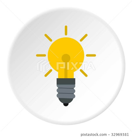 Light bulb icon circle - Stock Illustration [32969381] - PIXTA