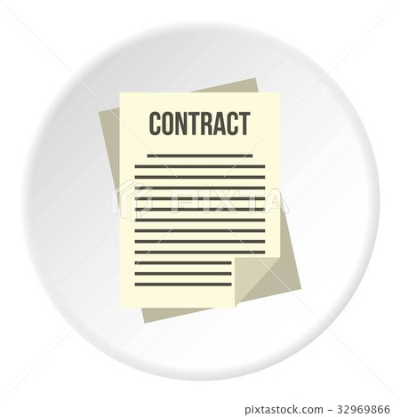 Contract icon circle - Stock Illustration [32969866] - PIXTA