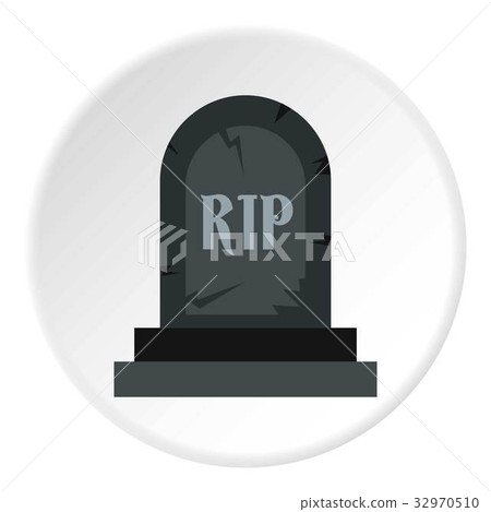 Grave RIP icon circle - Stock Illustration [32970510] - PIXTA