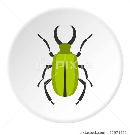 Green bug icon circle-插圖素材 [32971351] - PIXTA圖庫