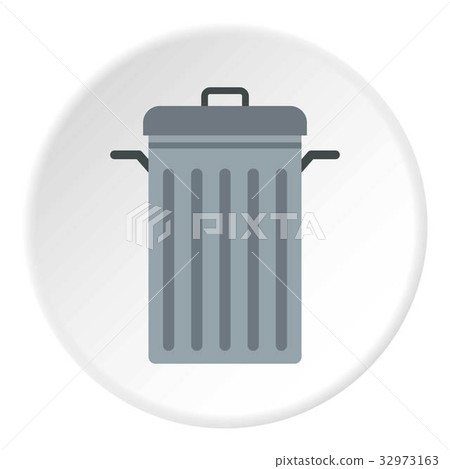Steel bin icon circle - Stock Illustration [32973163] - PIXTA