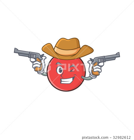 Cowboy bowling ball character cartoon - Stock Illustration [32982612 ...