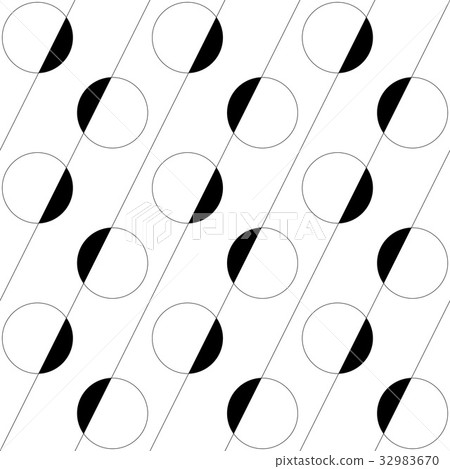 Seamless Circle and Line Pattern - Stock Illustration [32983670] - PIXTA