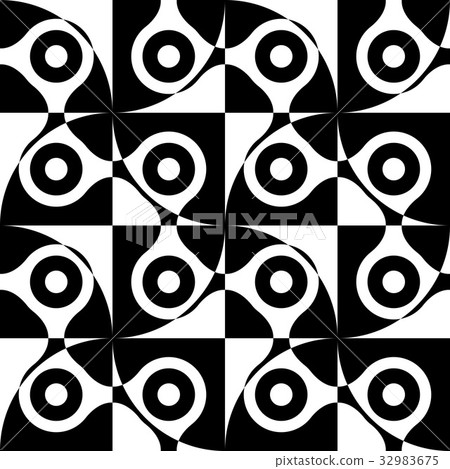 Seamless Square and Circle Pattern - Stock Illustration [32983675] - PIXTA