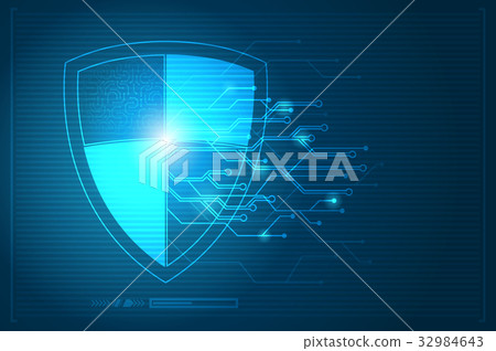 Abstract protection concept of digital - Stock Illustration [32984643 ...