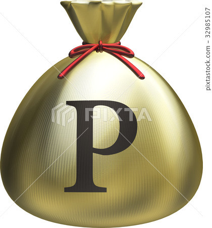 Point gold bag cutout - Stock Illustration [32985107] - PIXTA