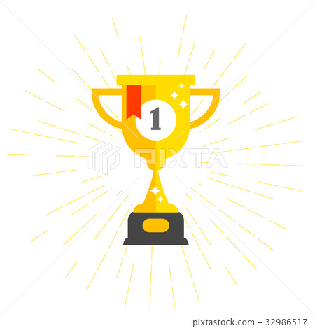 First place cup - winner award, prize bowl - Stock Illustration ...