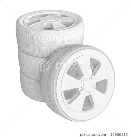 Closeup of white tires - Stock Illustration [32986815] - PIXTA