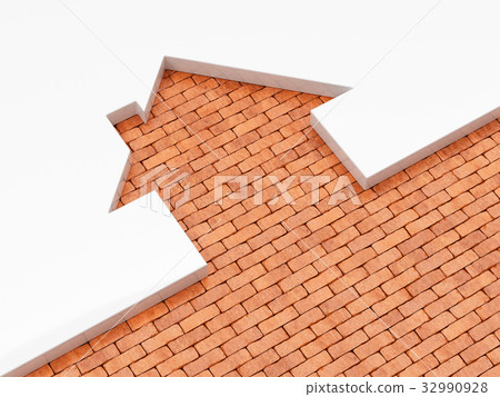 House shape brick icon concept - Stock Illustration [32990928] - PIXTA