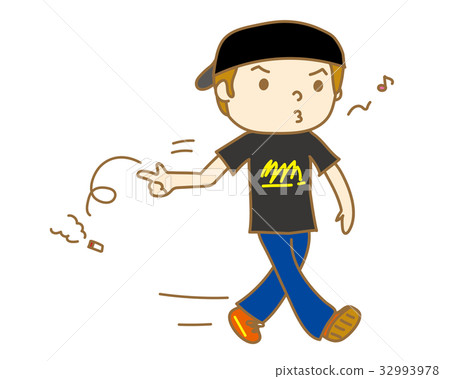 Throwing away cigarettes - Stock Illustration [32993978] - PIXTA