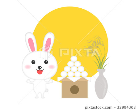 Tsukimi rabbit - Stock Illustration [32994308] - PIXTA
