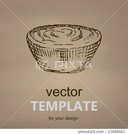 sour cream hand drawn vector illustration - Stock Illustration ...