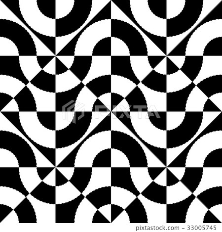 Seamless Curved Shape Pattern - Stock Illustration [33005745] - PIXTA