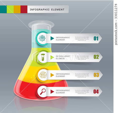 Creative template tube glass for infographic vecto - Stock Illustration ...