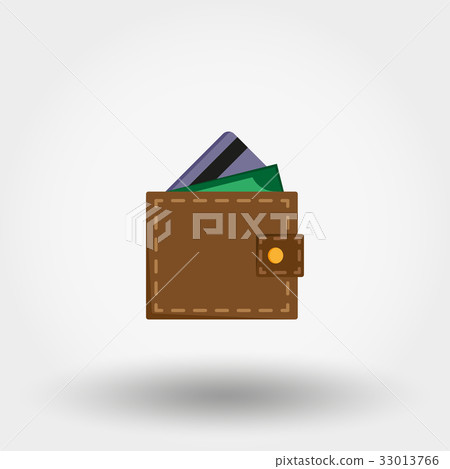Wallet. Flat design. Vector illustration. - Stock Illustration ...