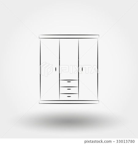 Closet. Vector Line. - Stock Illustration [33013780] - PIXTA