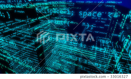 Cyberspace in 3d dimensions with numerous digits - Stock Illustration ...