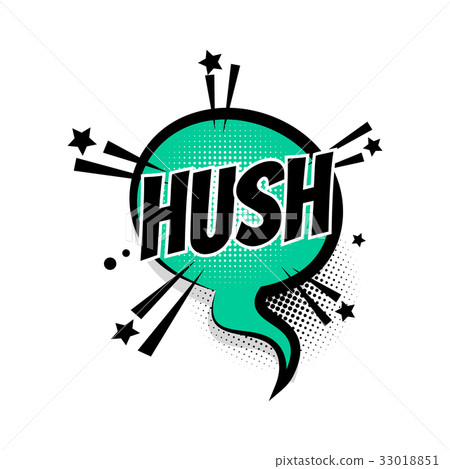 Comic text hush, shh speech bubble pop art - Stock Illustration ...