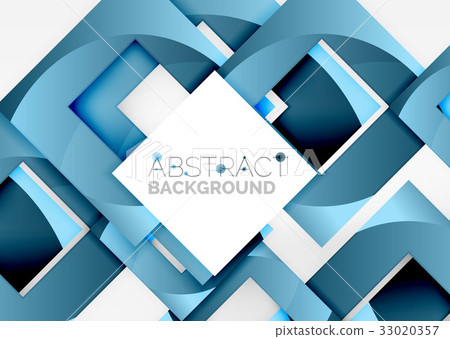 Squares geometric object in light 3d space - Stock Illustration ...