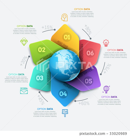 Infographic design layout. Flower petal diagram - Stock Illustration ...