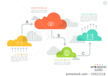 Unusual infographic design template, 4 translucent - Stock Illustration ...