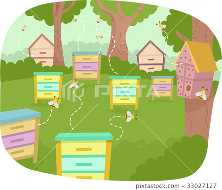 Bee Culture Garden Bug Hotel - Stock Illustration [33027127] - PIXTA
