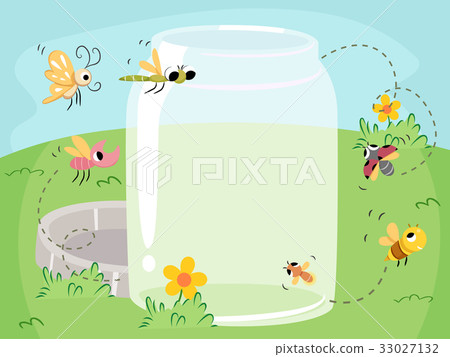 Colorful Insects Empty Jar - Stock Illustration [33027132] - PIXTA
