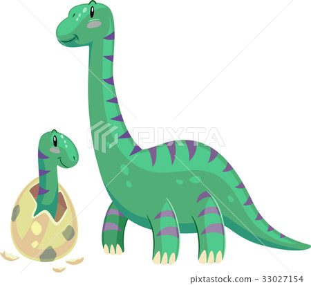 Dino Brontosaurus Baby - Stock Illustration [33027154] - PIXTA