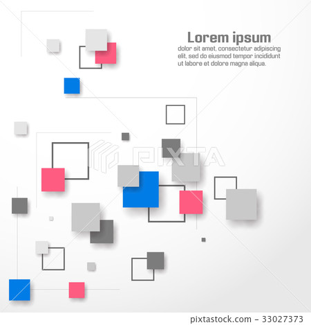 Abstract Template with Overlapping Squares - Stock Illustration ...