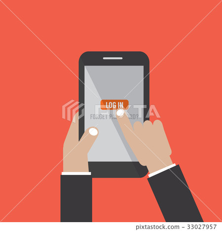 User Login Form Page And Sign In Button Vector - Stock Illustration ...
