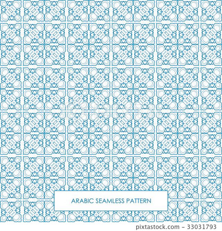 Seamless arabic pattern blue - Stock Illustration [33031793] - PIXTA