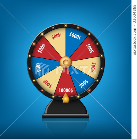 Color Lucky Wheel Template. Realistic Wheel of - Stock Illustration ...