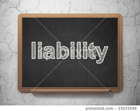 Insurance concept: Liability on chalkboard - Stock Illustration ...