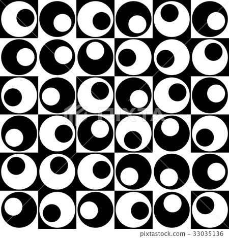 Seamless Circle and Square Pattern-插圖素材 [33035136] - PIXTA圖庫