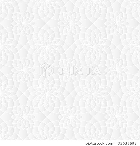 Neutral White Sacred Geometry Texture - Stock Illustration [33039695 ...
